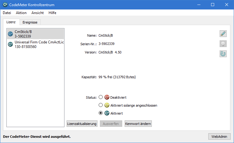 InstaCmStick: Installation der CodeMeter User Runtime