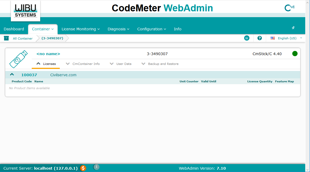 InstaCmStick: Setup of a network server (CodeMeter license server in the network)