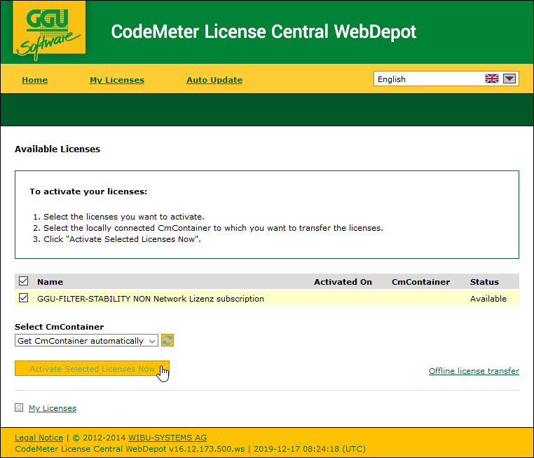 InstaCmAct: Activate a CmActLicense and install the GGU software