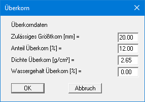 GGU-COMPACT: Menüeintrag "Überkorn" (Bearbeiten)