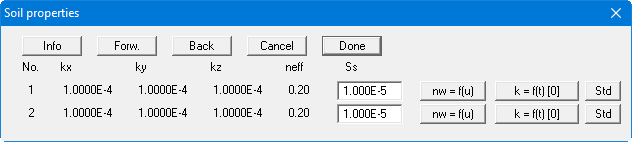 GGU-3D-TRANSIENT: "Soil properties" menu item