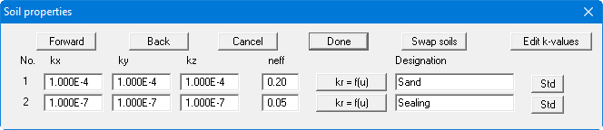 GGU-3D-SSFLOW: Step 10: Assign soil properties