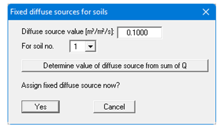 GGU-2D-TRANSIENT: "Diffuse sources for soils" menu item
