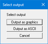 GGU-SETTLE: Selecting the output format