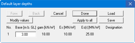 GGU-SETTLE: "Default layer depths" menu item