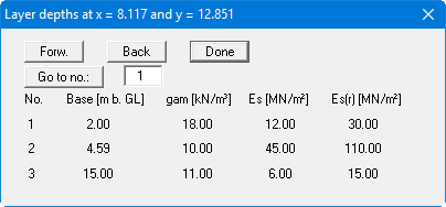 GGU-SETTLE: "Determine layer depths" menu item