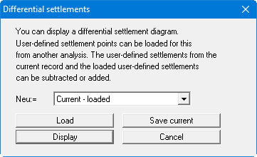 GGU-SETTLE: "Differential settlements" menu item