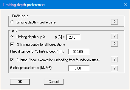 GGU-SETTLE: Specify limiting depth (Ex. 2)