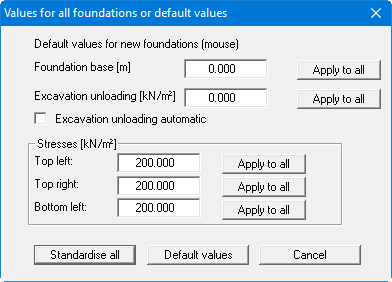 GGU-SETTLE: "Values for all foundations" menu item