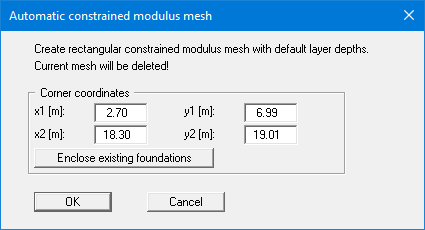 GGU-SETTLE: "Automatic constrained modulus mesh" menu item