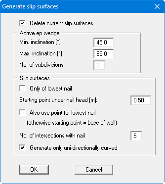 GGU-STABILITY: Step 10: Generate slip surfaces (Ex. 1)
