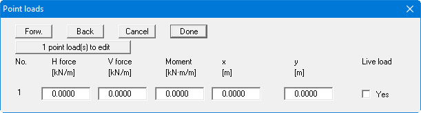 GGU-STABILITY: "Point loads" button