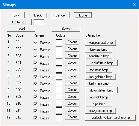 GGU-STRATIG: "Bitmaps" menu item