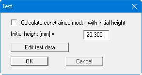 GGU-OEDOM: "Tests" menu item (using Constrained modulus evaluation)