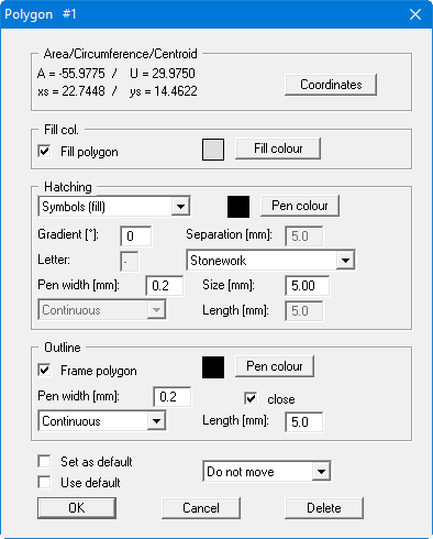 Mini-CAD: Editor box for a polygon