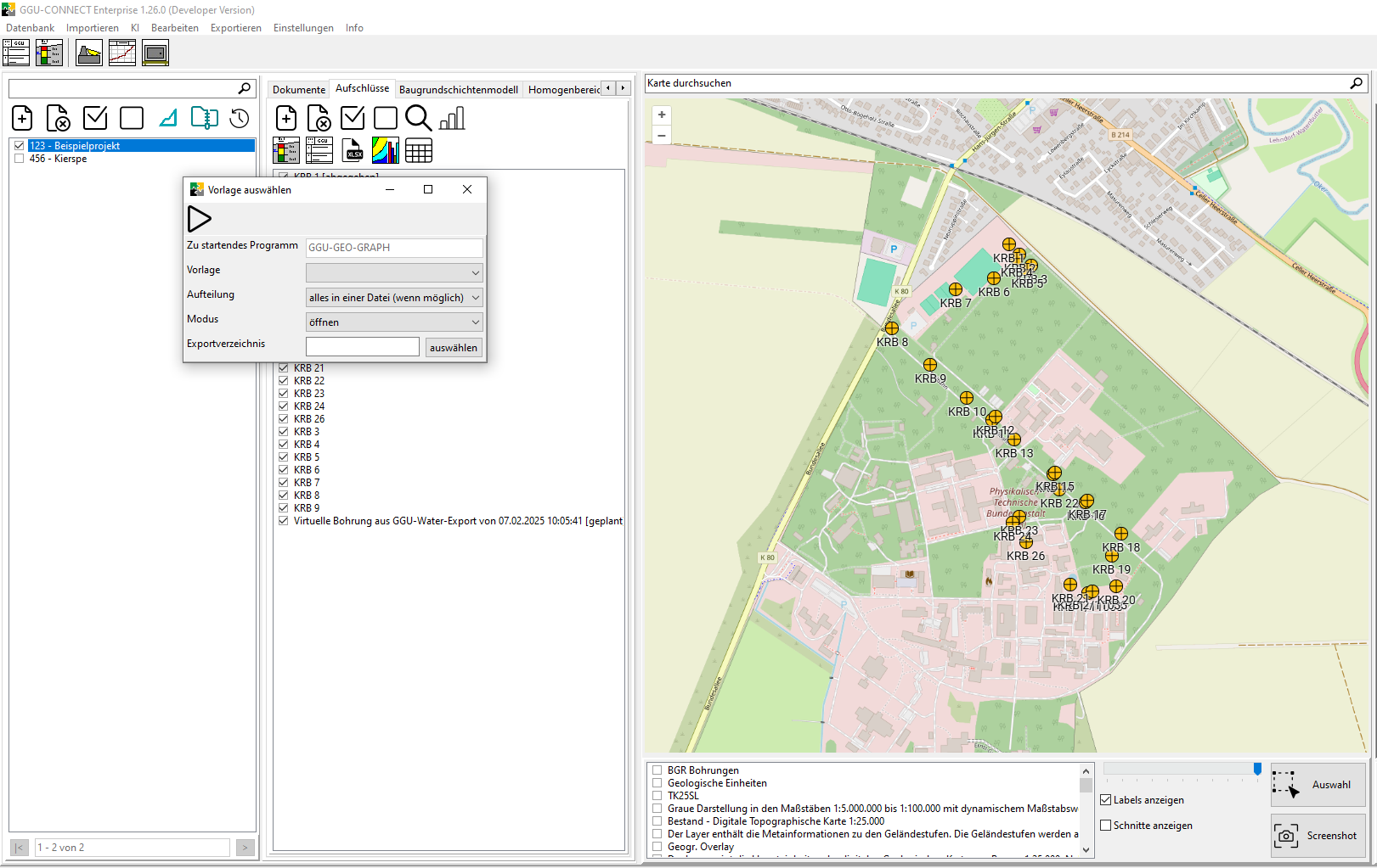 GGU-CONNECT - Inhalte in GGU-GEO-GRAPH öffnen